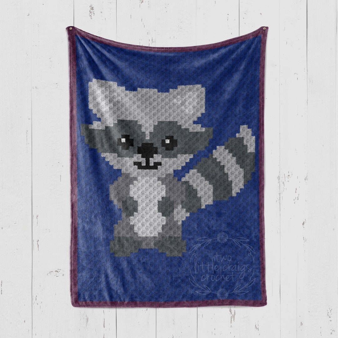INSTANT DOWNLOAD - Raccoon - Crochet Graph - Crochet Pattern - Woodland ...