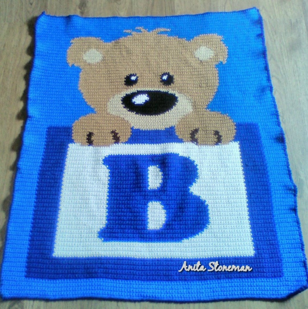INSTANT DOWNLOAD - Teddy Bear Crochet - Crochet Alphabet - Graphgan ...