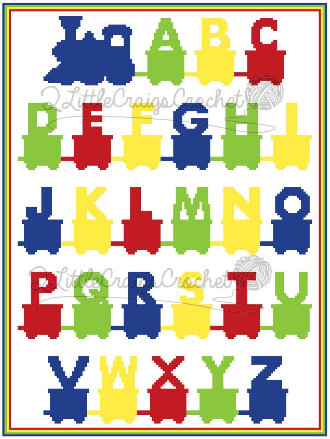 INSTANT DOWNLOAD ABC Train Graph Train Alphabet Baby - Etsy