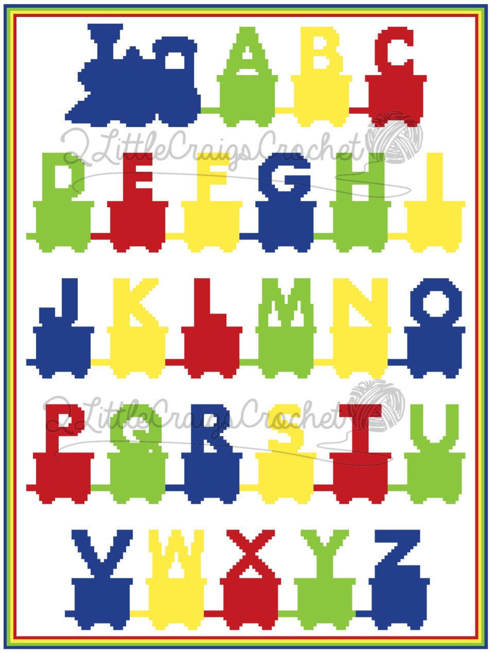 INSTANT DOWNLOAD ABC Train Graph Train Alphabet Baby - Etsy