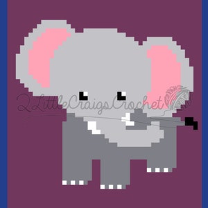 INSTANT DOWNLOAD - Elephant - Crochet Graph - Crochet Pattern - Jungle ...