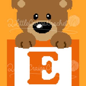 INSTANT DOWNLOAD - Teddy Bear Crochet - Crochet Alphabet - Graphgan ...