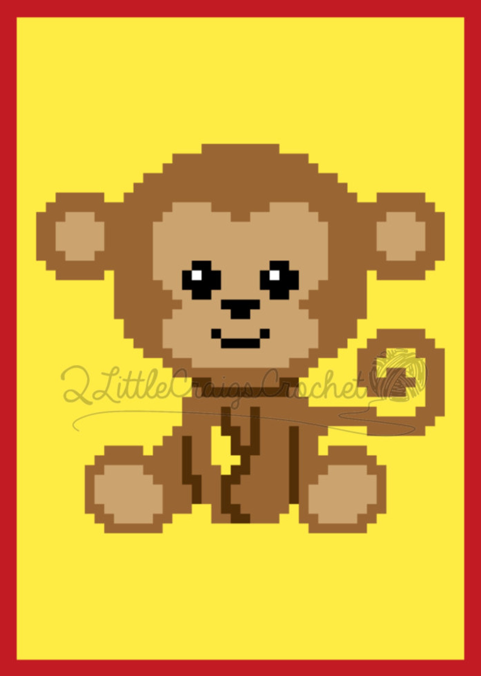 INSTANT DOWNLOAD Monkey Crochet Graph Crochet Pattern - Etsy