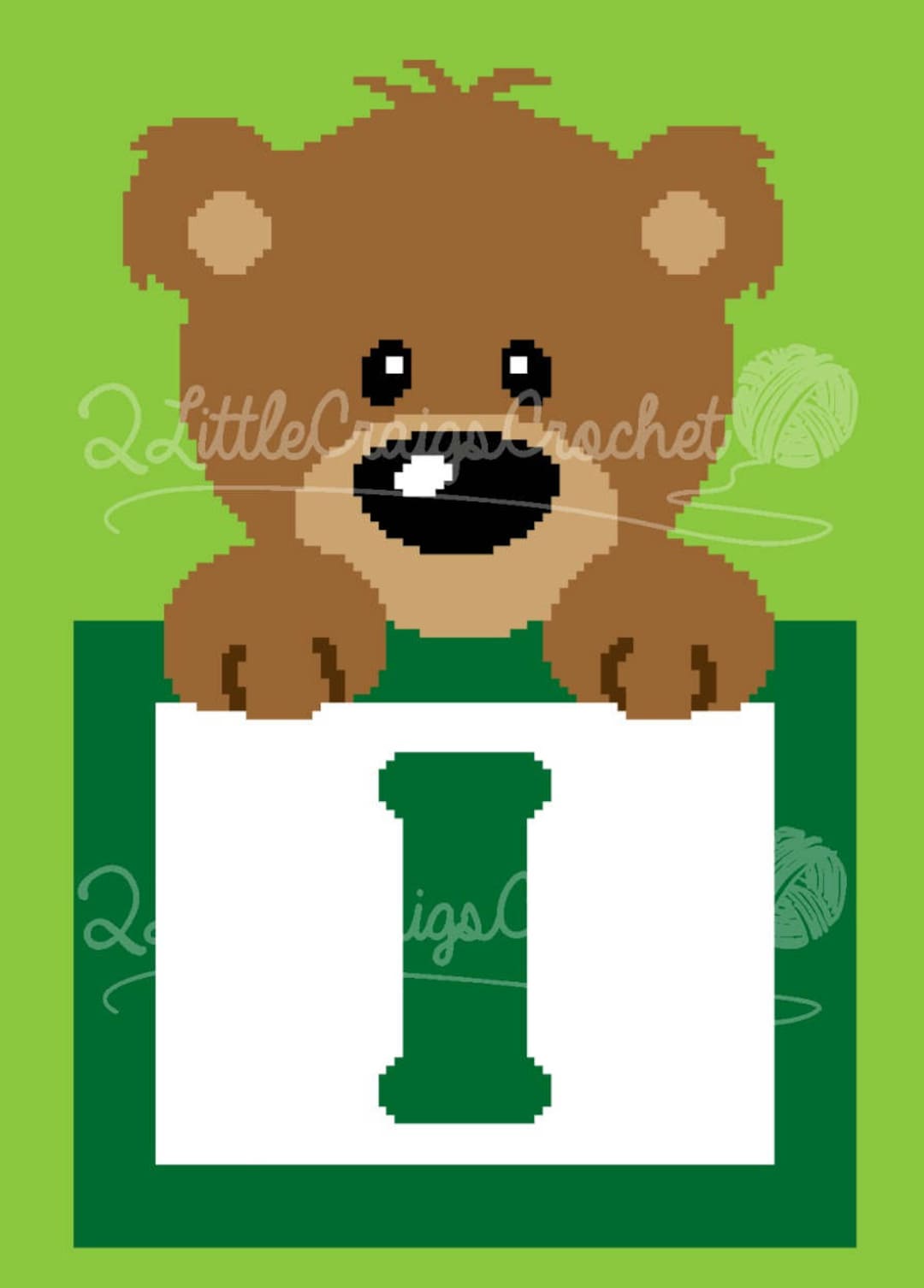 INSTANT DOWNLOAD - Teddy Bear Crochet - Crochet Alphabet - Graphgan ...