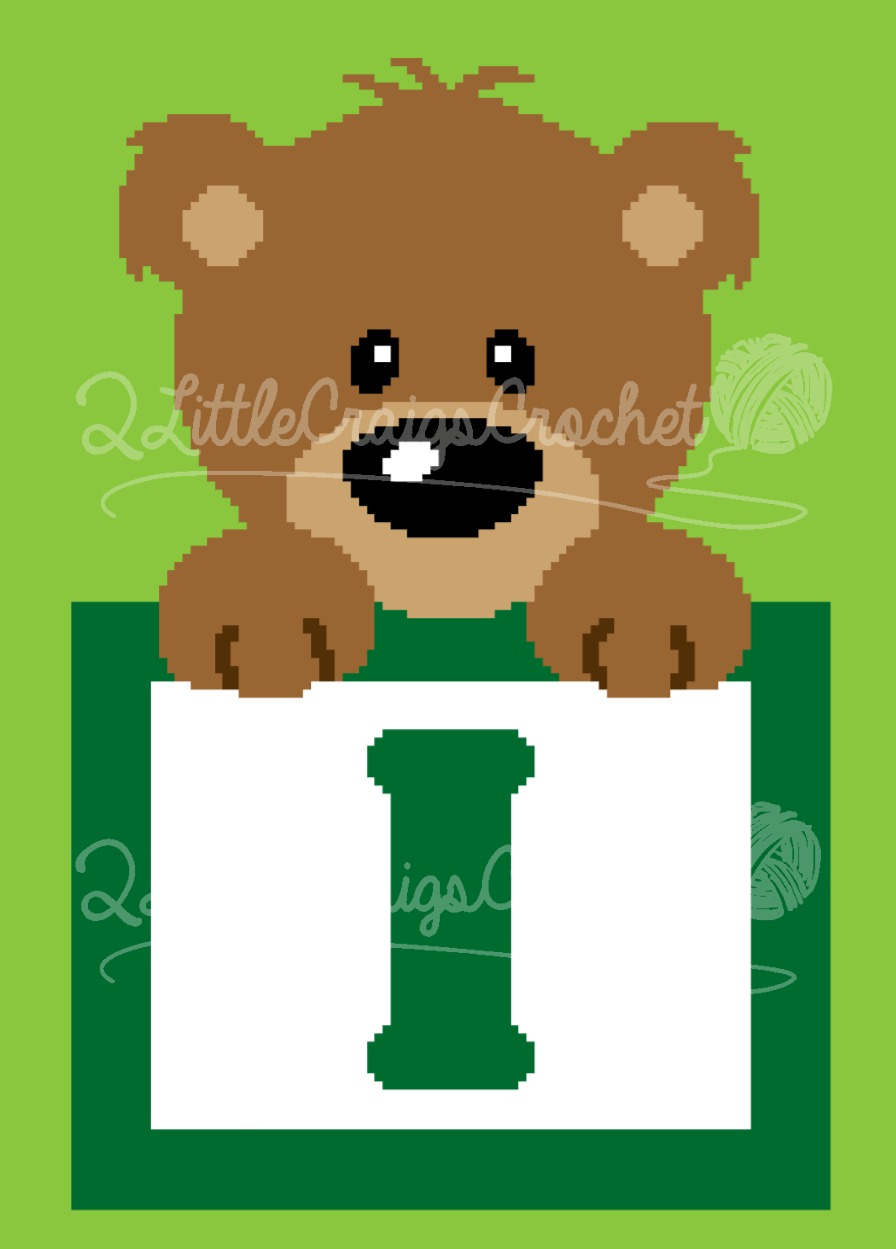 INSTANT DOWNLOAD - Teddy Bear Crochet - Crochet Alphabet - Graphgan ...
