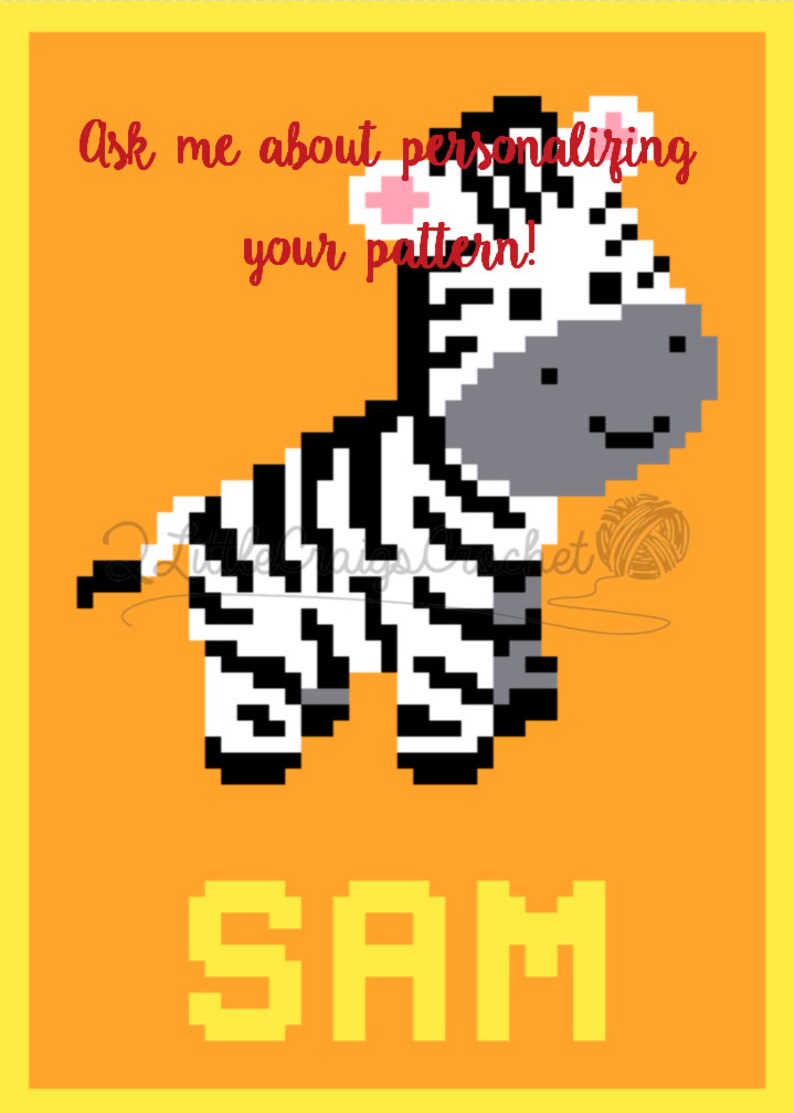 INSTANT DOWNLOAD Zebra Crochet Graph Crochet Pattern | Etsy