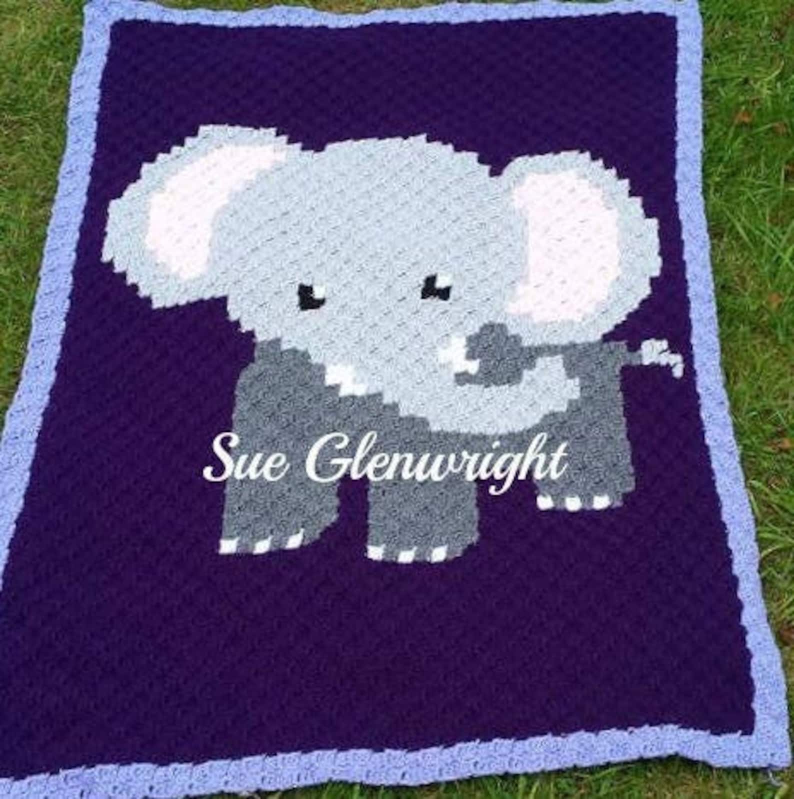 INSTANT DOWNLOAD - Elephant - Crochet Graph - Crochet Pattern - Jungle ...