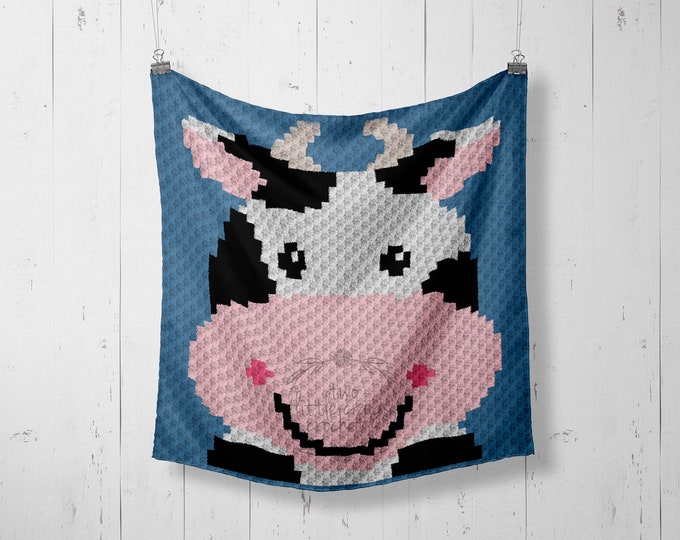 C2C Cow Print Blanket Crochet Pattern | PDF | Written & Chart - Etsy Canada