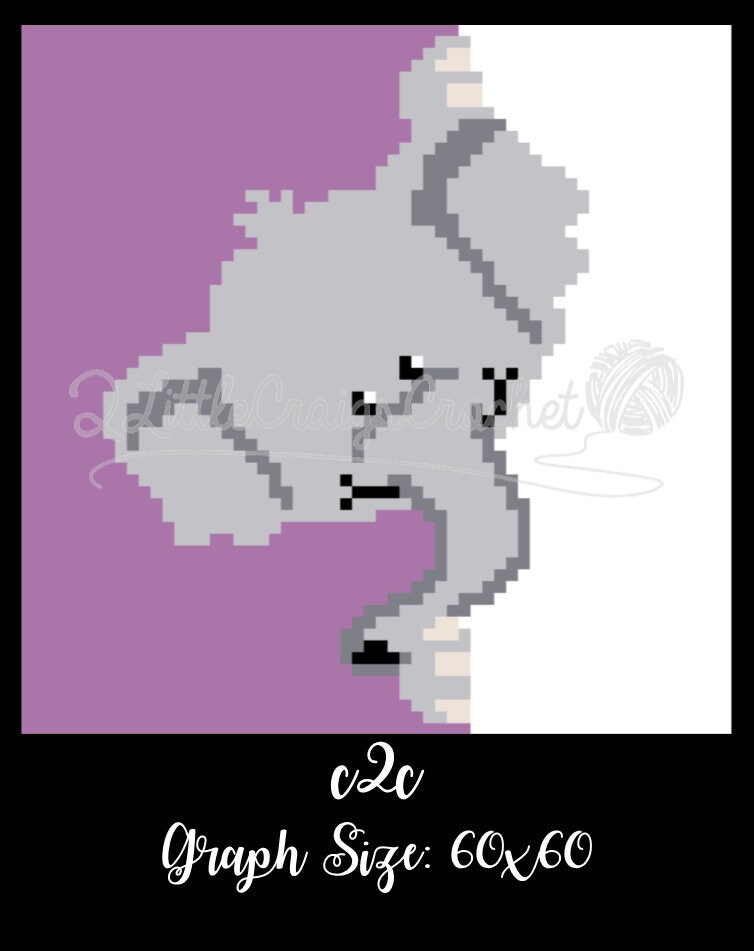 INSTANT DOWNLOAD Elephant Crochet Graph Crochet Pattern | Etsy