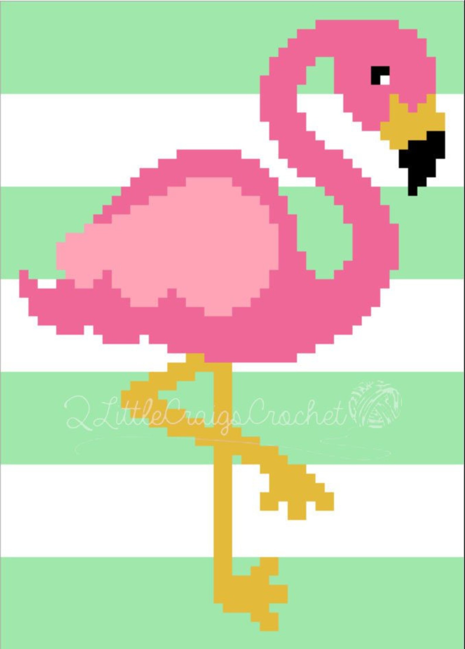 INSTANT DOWNLOAD Flamingo Crochet Graph Crochet Pattern | Etsy