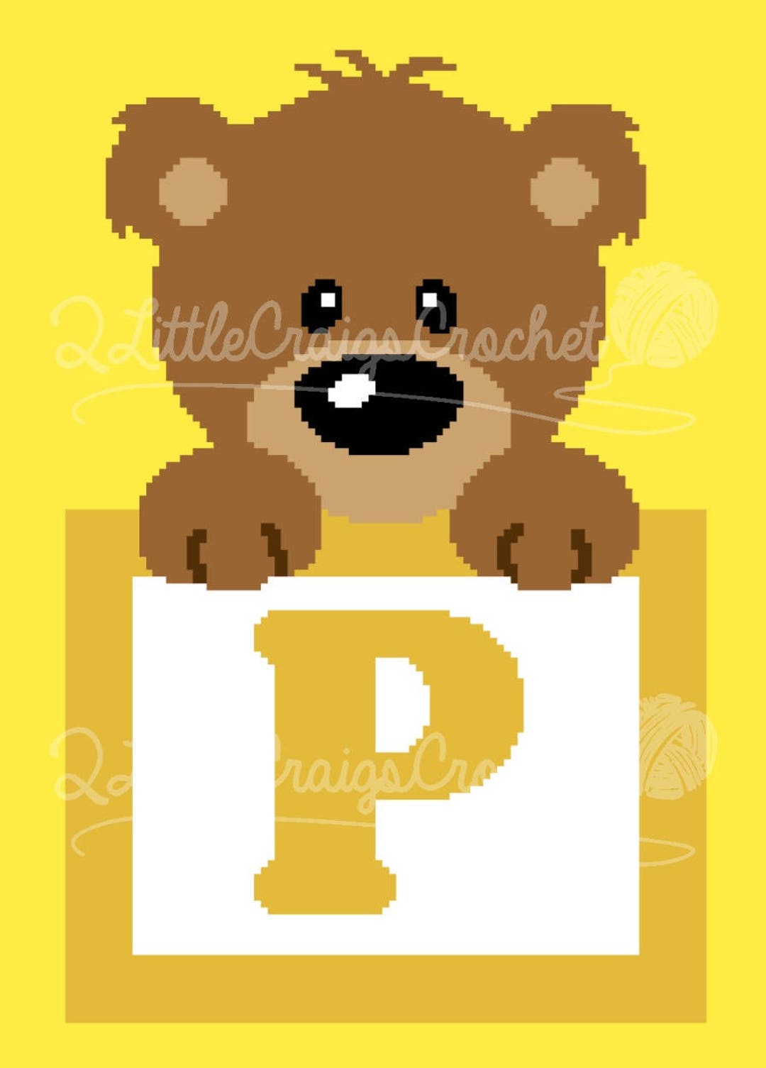INSTANT DOWNLOAD - Teddy Bear Crochet - Crochet Alphabet - Graphgan ...