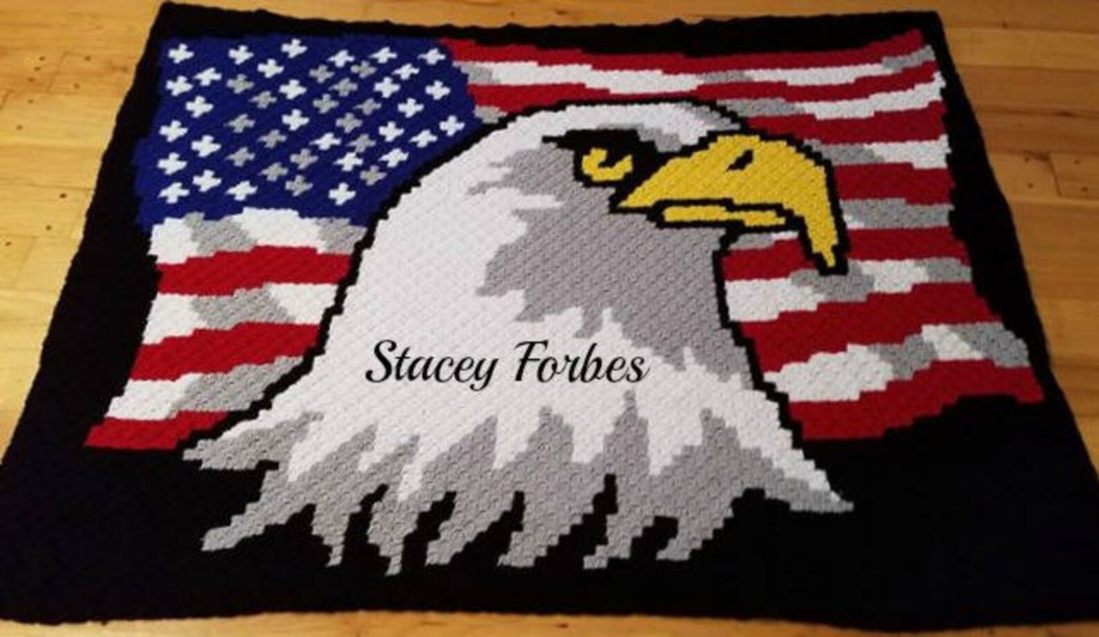 INSTANT DOWNLOAD - American Flag - Eagle - Patriotic - USA - Crochet ...