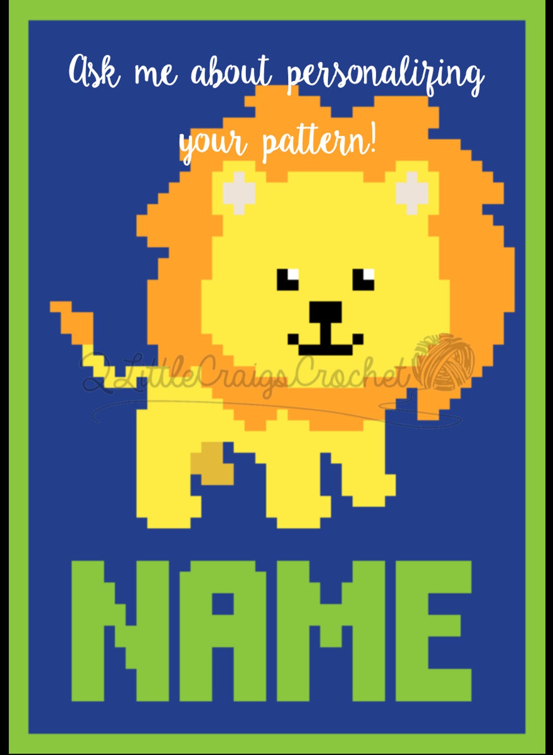 INSTANT DOWNLOAD Lion Crochet Graph Crochet Pattern - Etsy