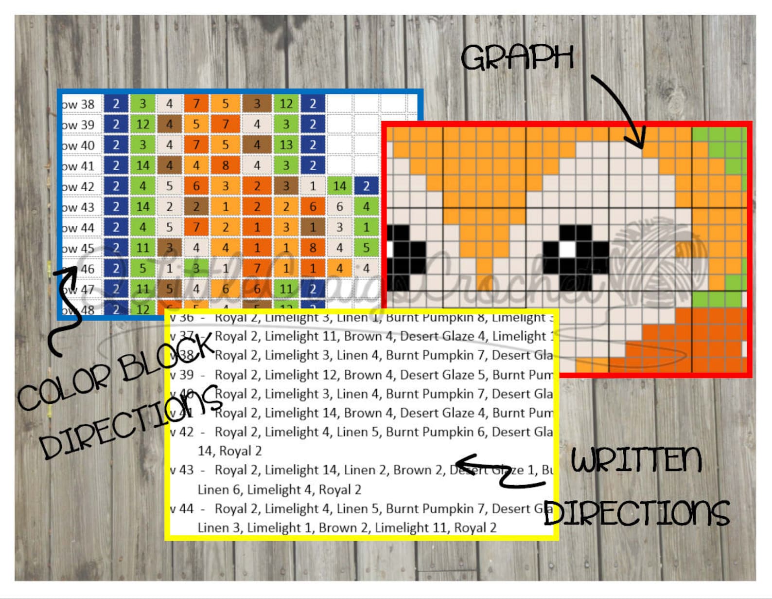 INSTANT DOWNLOAD Fox Crochet Graph Crochet Pattern - Etsy