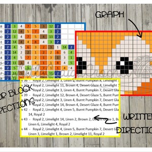 INSTANT DOWNLOAD - Fox - Crochet Graph - Crochet Pattern - Woodland ...