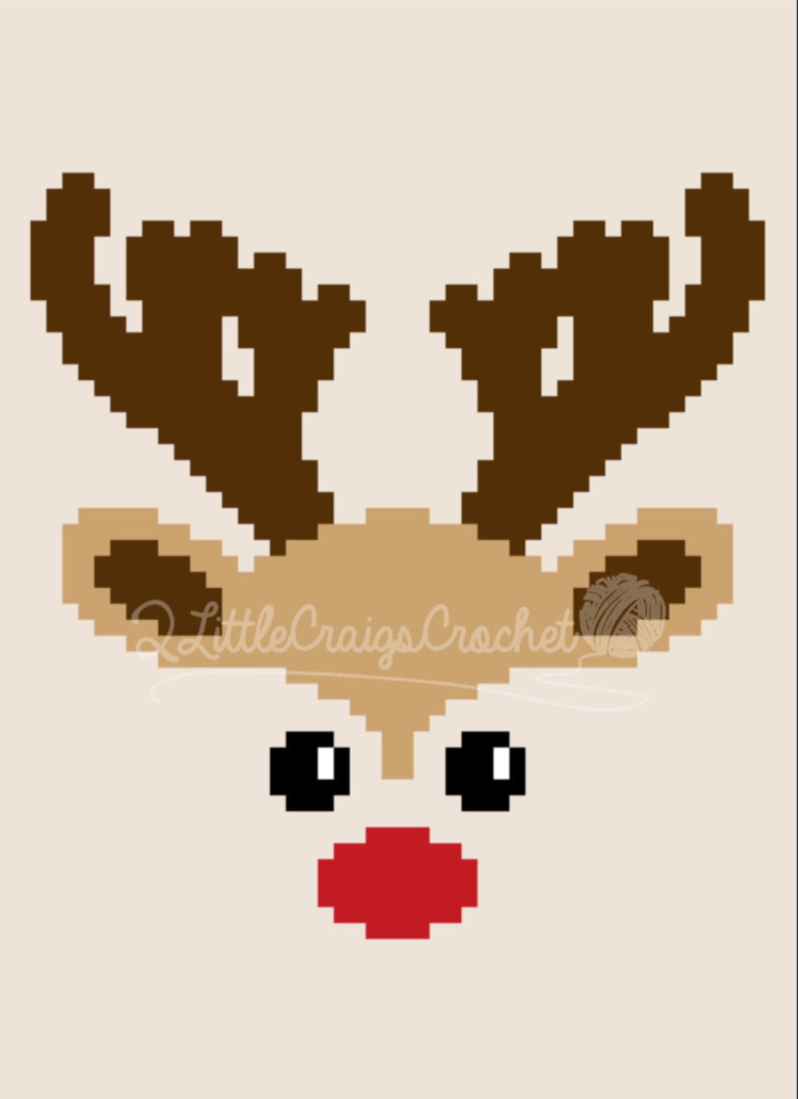INSTANT DOWNLOAD - Boy Reindeer - Crochet Graph - Crochet Pattern ...