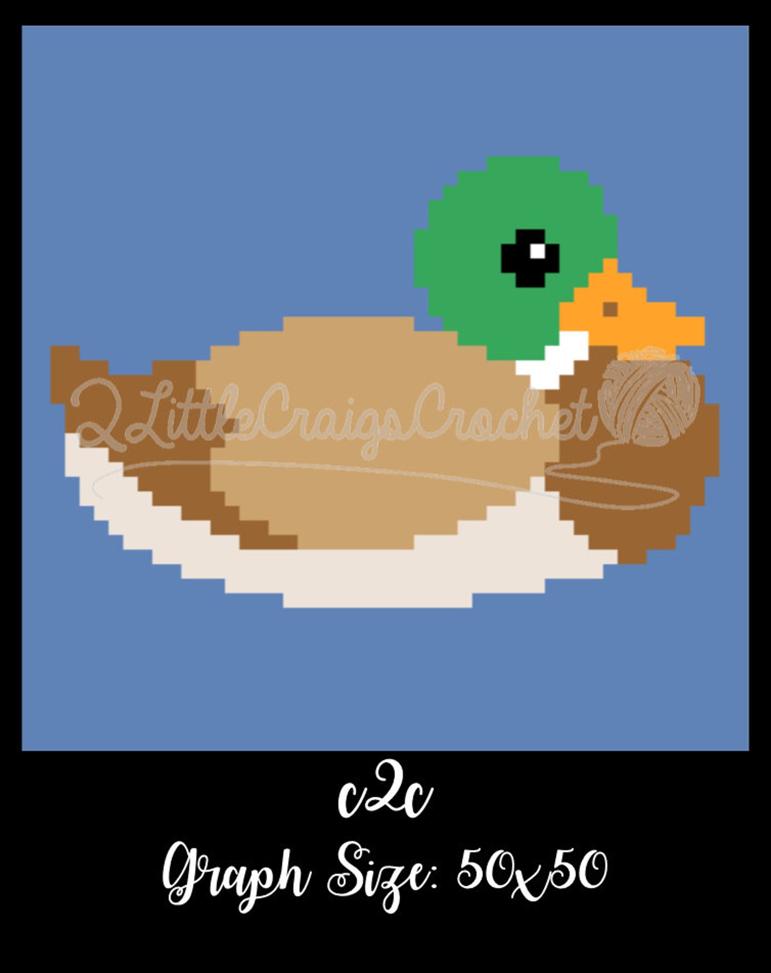 INSTANT DOWNLOAD - Mallard Duck - Crochet Graph - Crochet Pattern ...