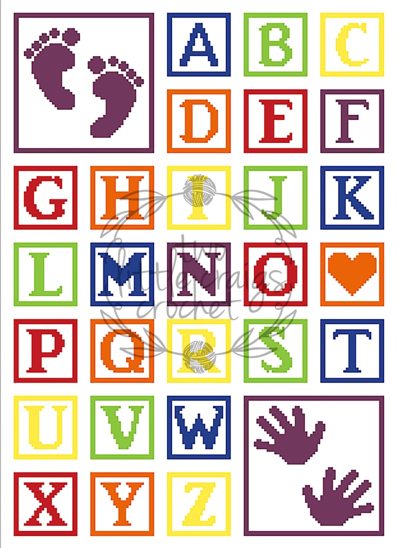 INSTANT DOWNLOAD crochet Alphabet Graph crochet Alphabet - Etsy