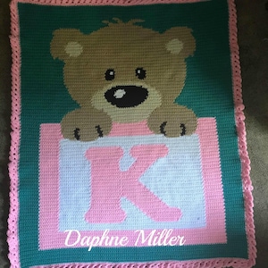 INSTANT DOWNLOAD - Teddy Bear Crochet - Crochet Alphabet - Graphgan ...