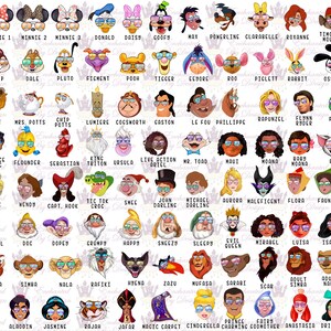 Matching Family Custom Disney Character Sunglass DTF Heat Press ...