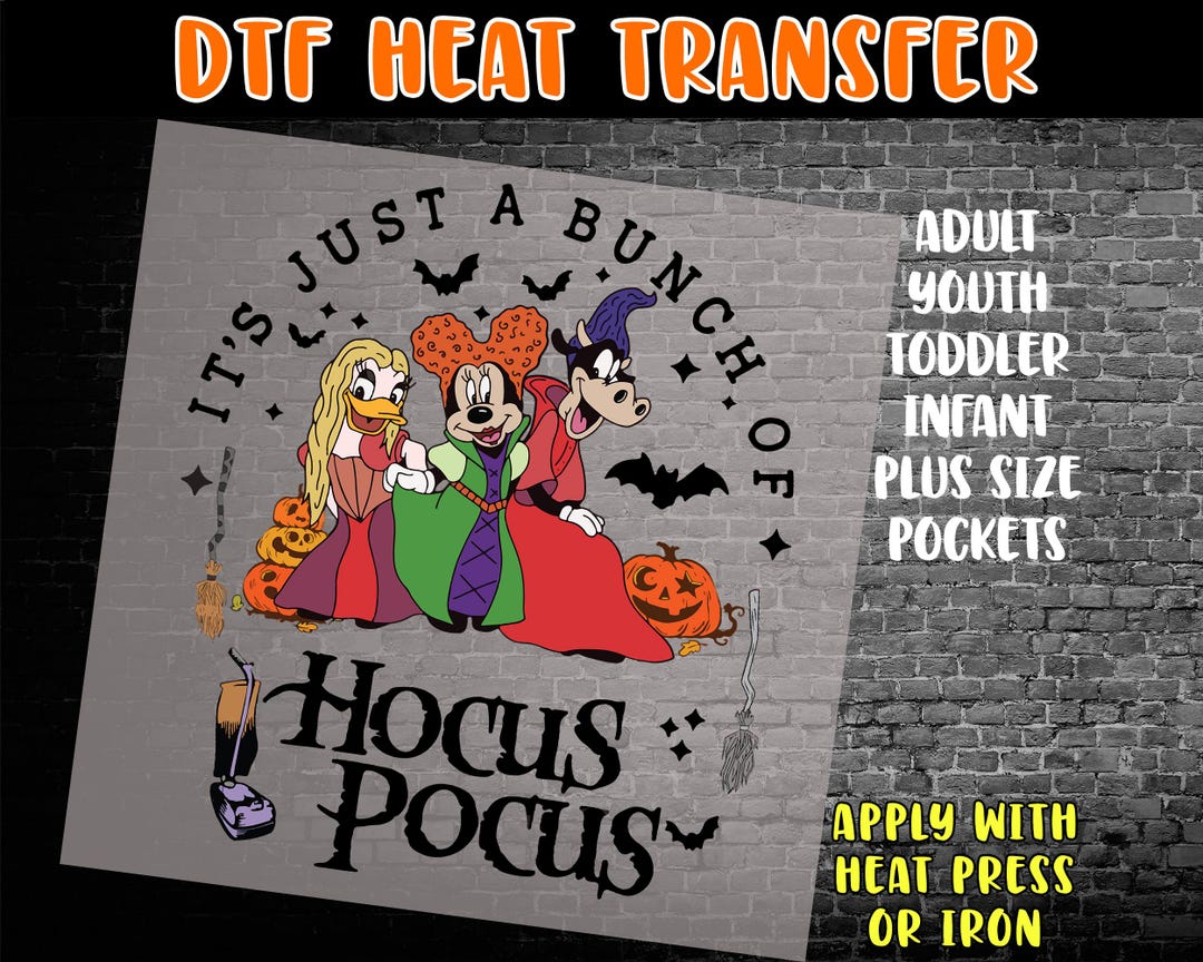 Minnie Hocus Pocus DTF Heat Transfer: Halloween Sanderson Sisters - Etsy
