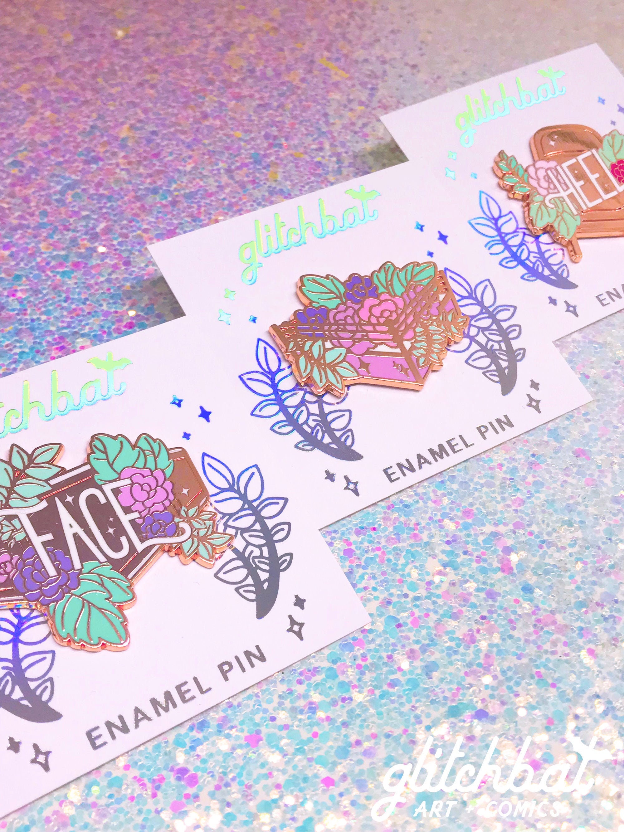 Pastel FLORAL WRESTLING 1.5 Enamel Pin - Etsy