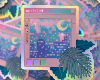 90's Aesthetic Vaporwave Windows 95 Holographic Retro Disuko 95 Vinyl 3 ...