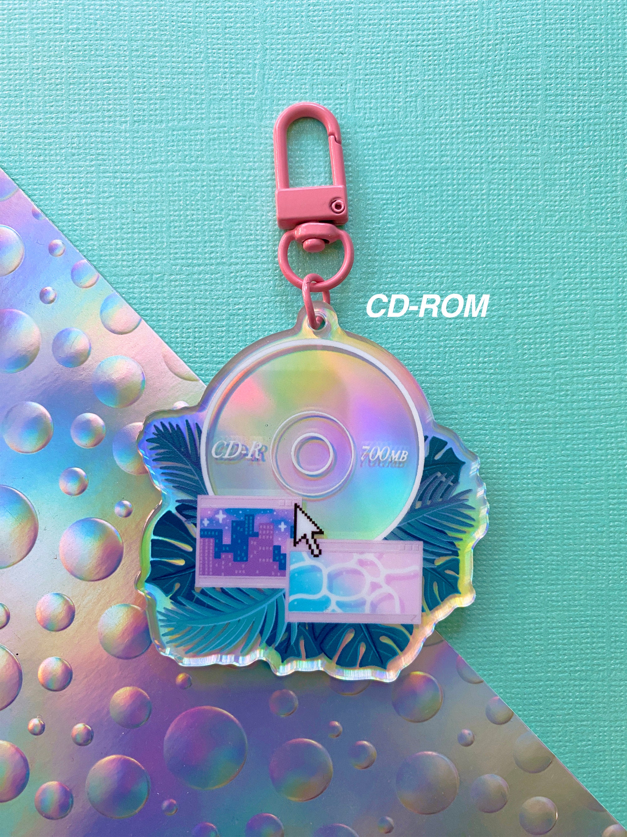 VAPORWAVE VIBES - 2.5" Holographic Acrylic Keychain - Etsy