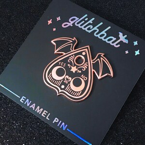 BATTY PLANCHETTE - 1.5" Hard Enamel Pin - Etsy