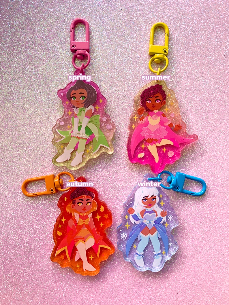 SEASONAL MAGICAL GIRLS - 2.5" Acrylic Keychain - Etsy