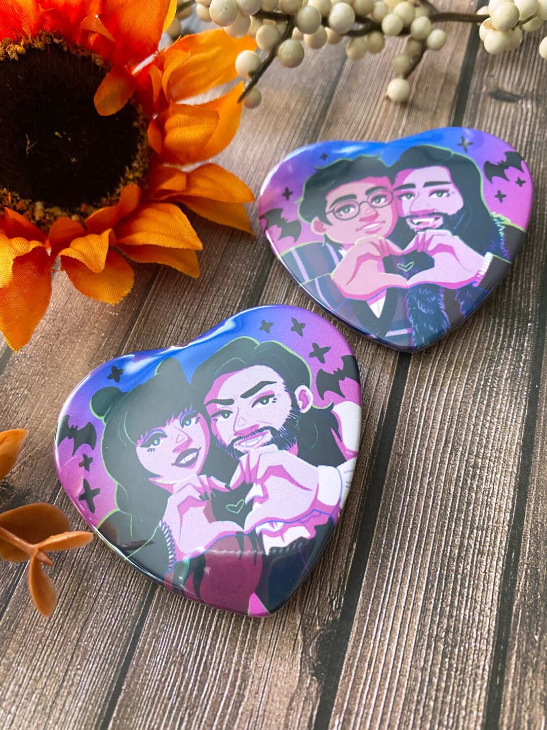 What We Do in the Shadows VAMPIRE LOVE - 2.25" Heart Shaped Button - Etsy
