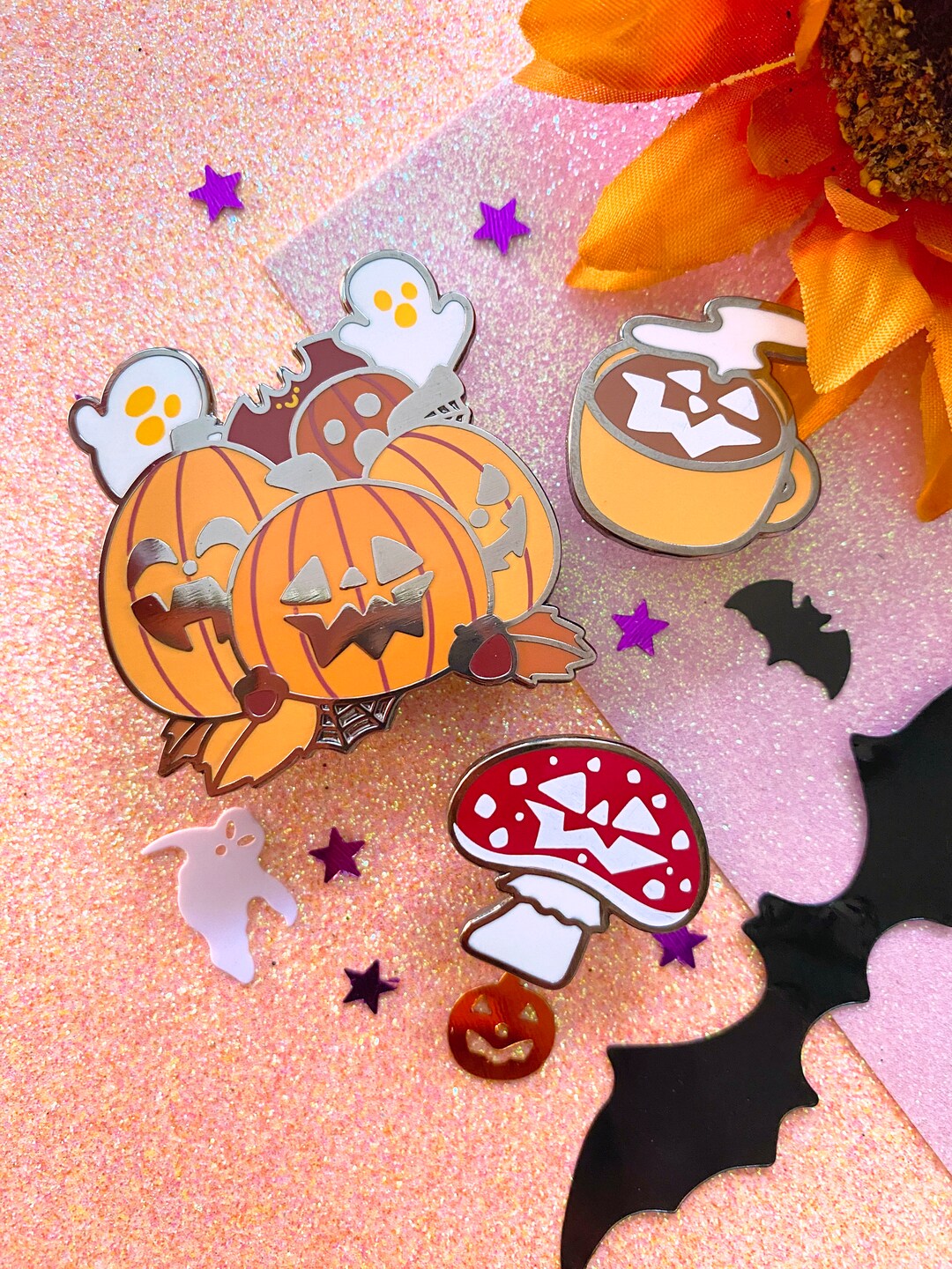 FALLOWEEN - Enamel Pin Set - Etsy