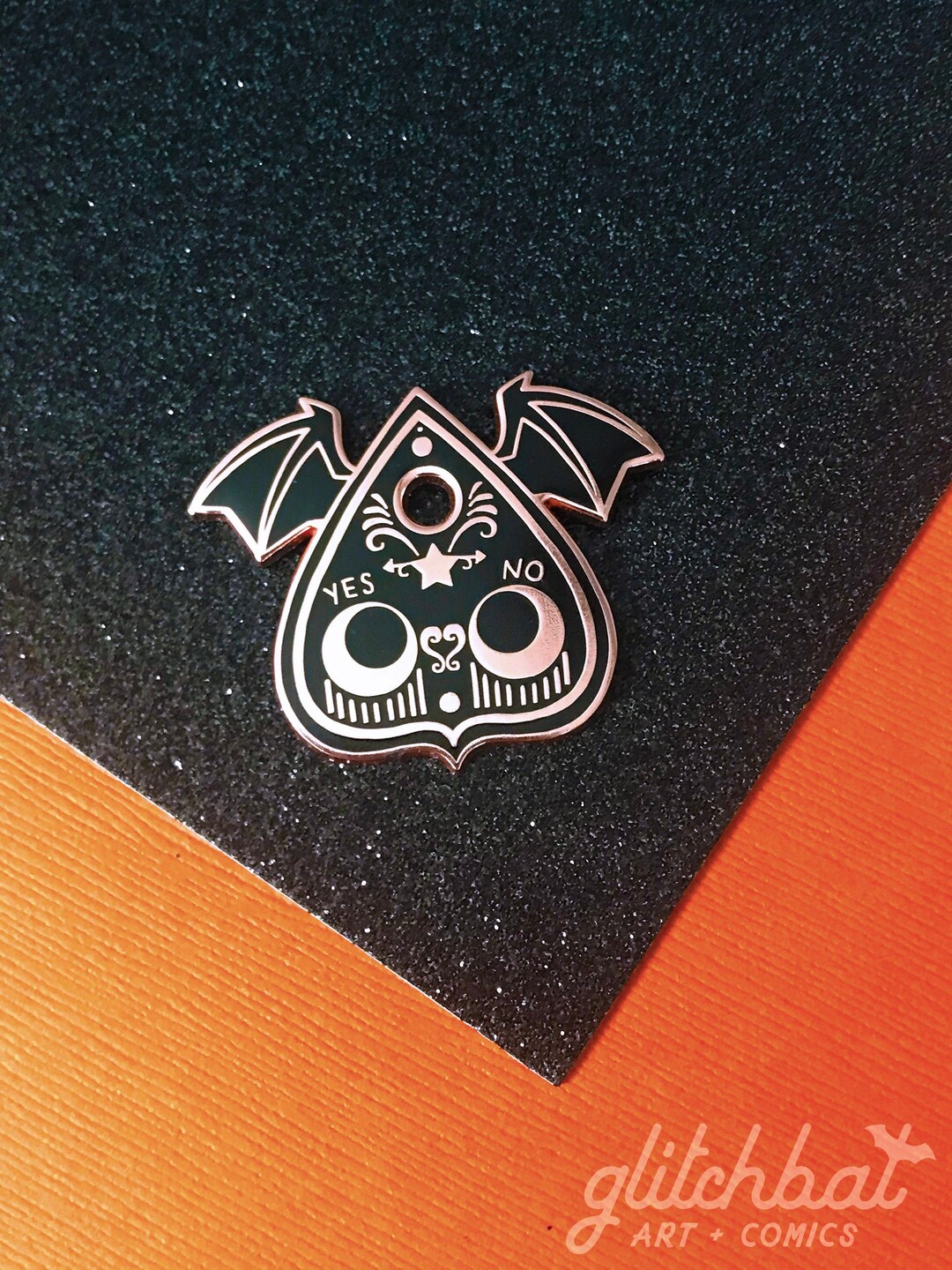 BATTY PLANCHETTE - 1.5" Hard Enamel Pin - Etsy