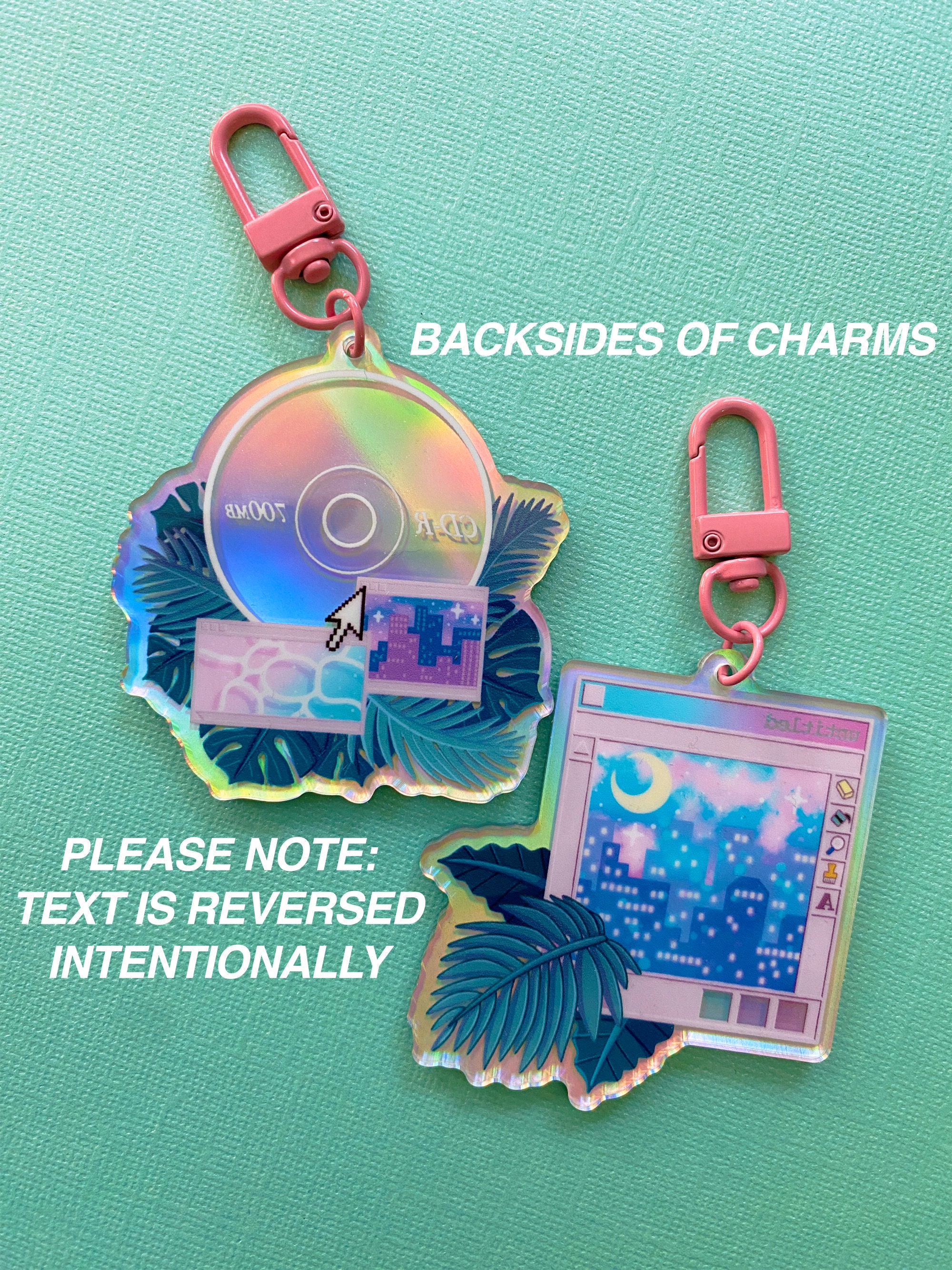VAPORWAVE VIBES - 2.5" Holographic Acrylic Keychain - Etsy