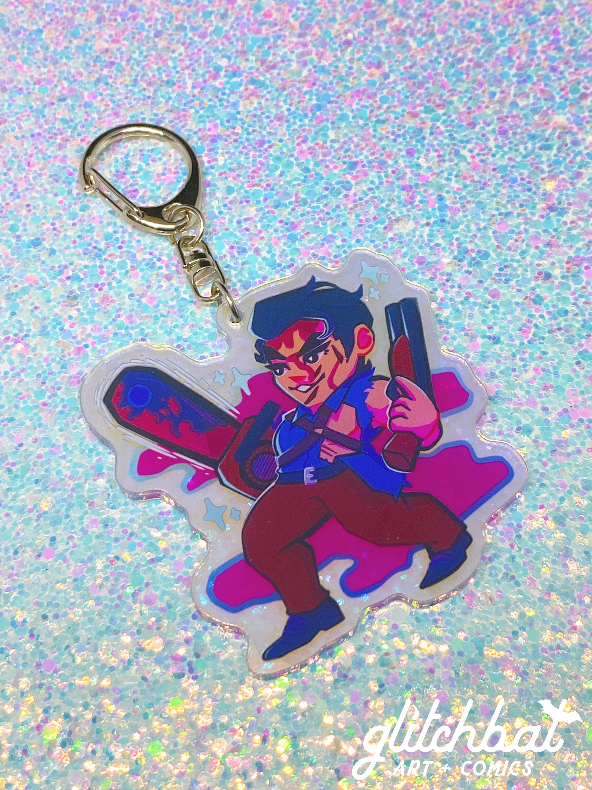 Evil Dead ASH WILLIAMS 2.5 Iridescent Acrylic Keychain - Etsy
