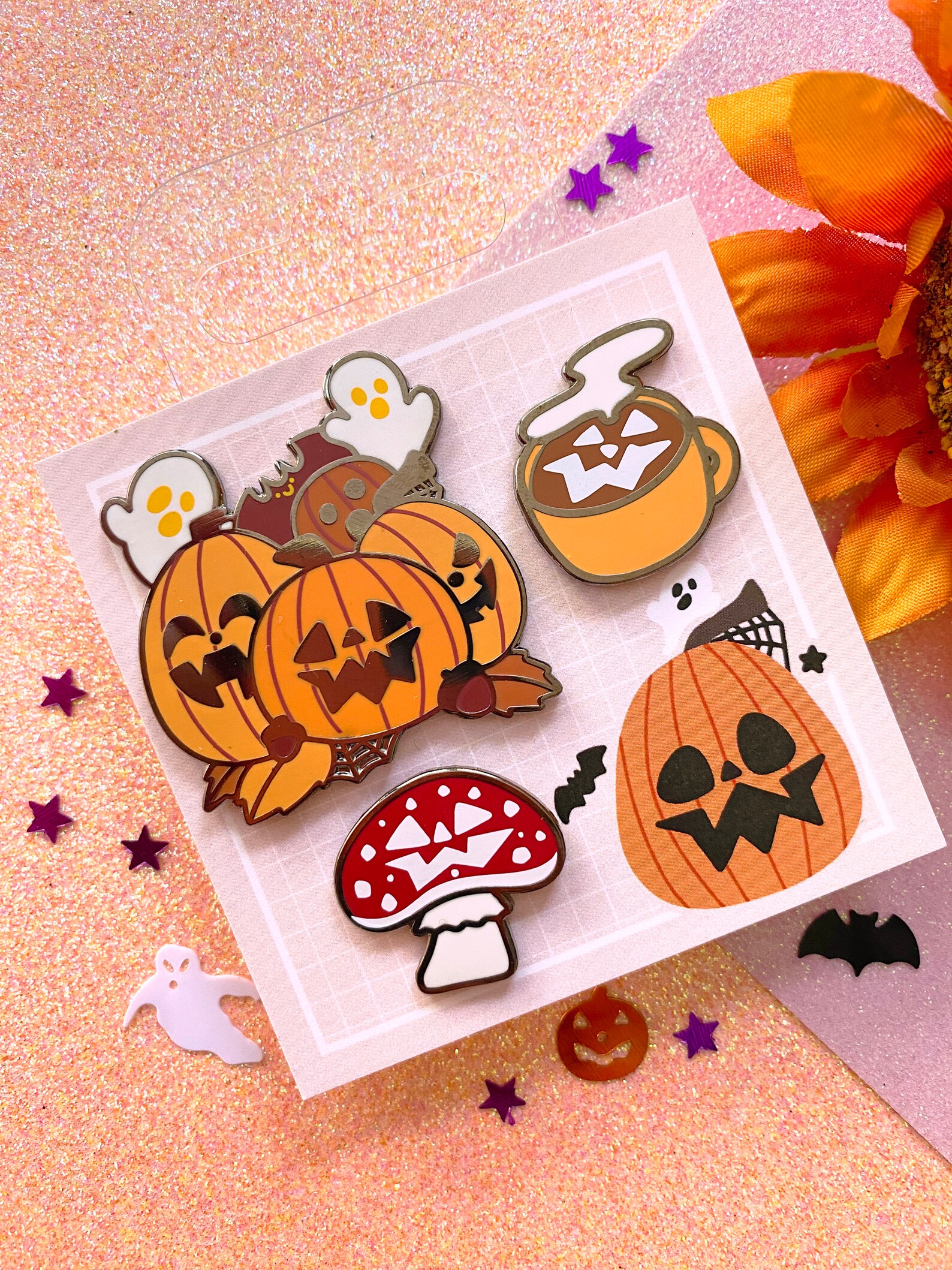 FALLOWEEN - Enamel Pin Set - Etsy