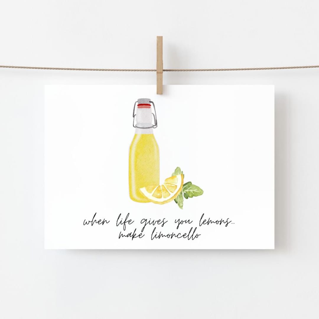 Limoncello, Lemon Lovers, Italian Card, Everyday Card, Funny Card ...