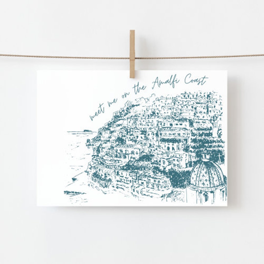 Amalfi Coast, Italy Card, Amalfi Coast, Italian Card, Italian Summer ...