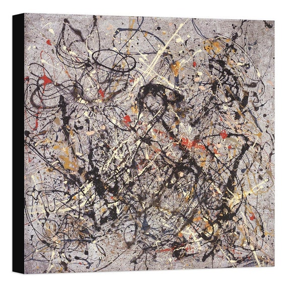 Jackson Pollock Canvas Wall Art Framed Print Various Sizes | Etsy