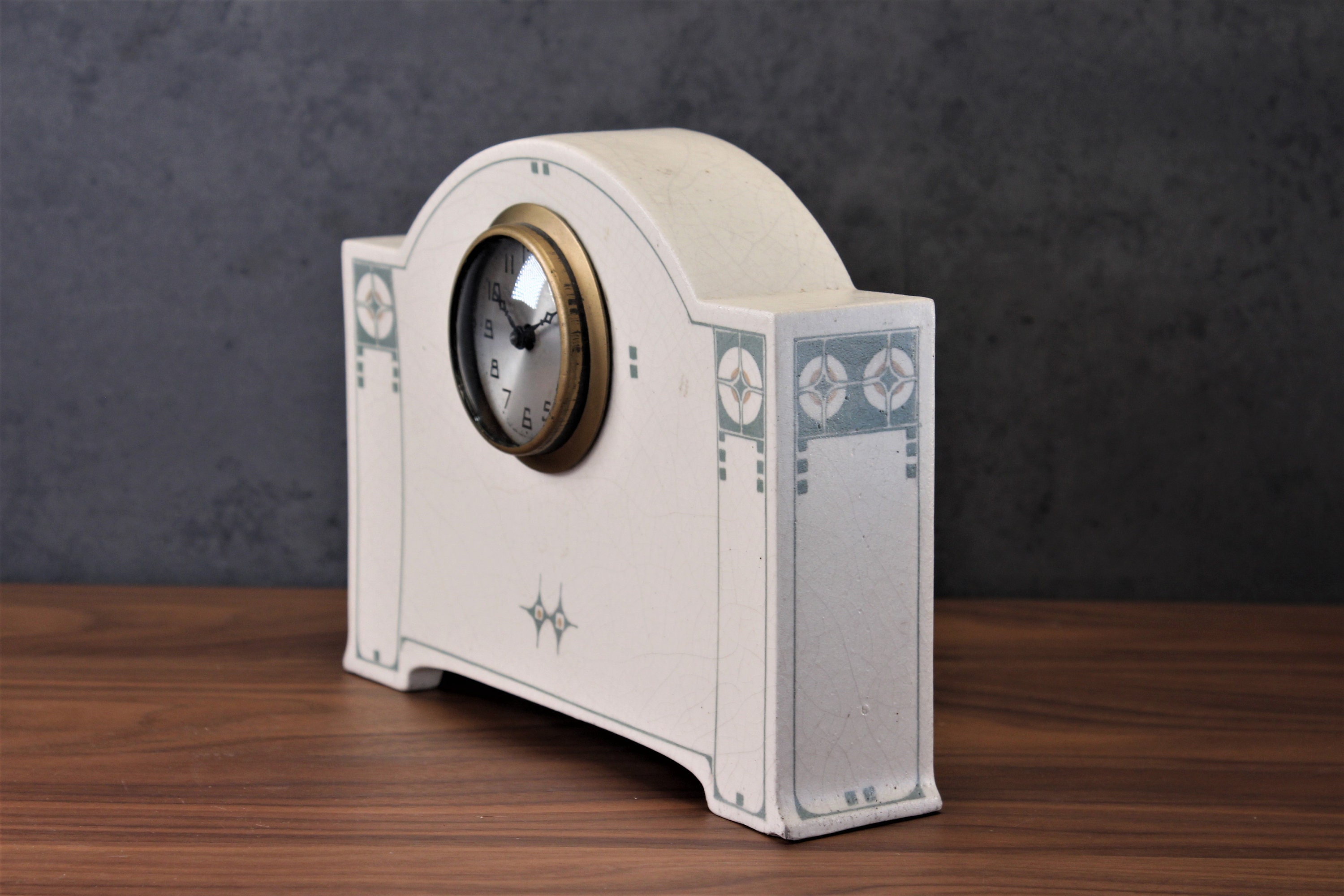 De Distel Bert Nienhuis Pottery Clock and Vase Garniture Dutch - Etsy