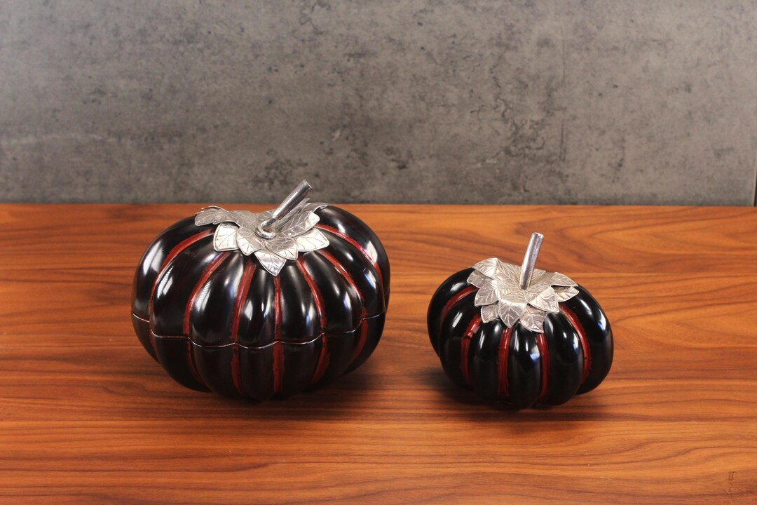 Cambodian Lacquer Fine Silver Gourd Form Box Decorative Pair Vintage - Etsy