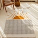 Handmade Rising Sun Rug: 4x6 Block Printed Cotton Dhurrie - Etsy