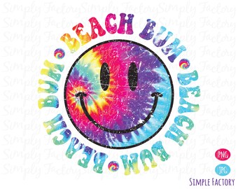 Beach Bum Smiley Png - Etsy