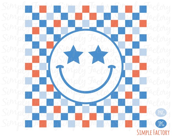 Embellishments Vintage American Checkered Smiley Face Png Happy Face ...