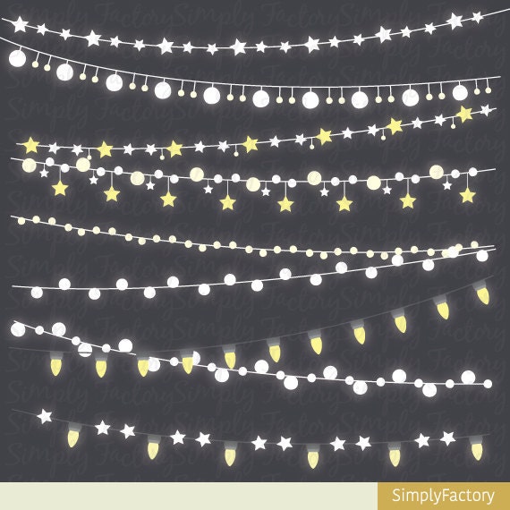 String lights clip art Fairy Lights Bokeh String Lights | Etsy