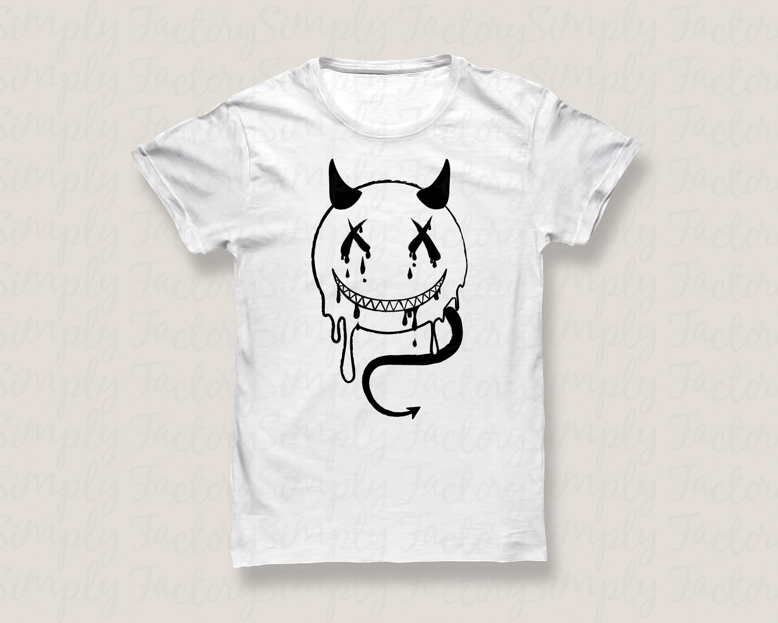 Devil Smile Emoji Svg Devil Smile Face Big Smile Halloween | Etsy