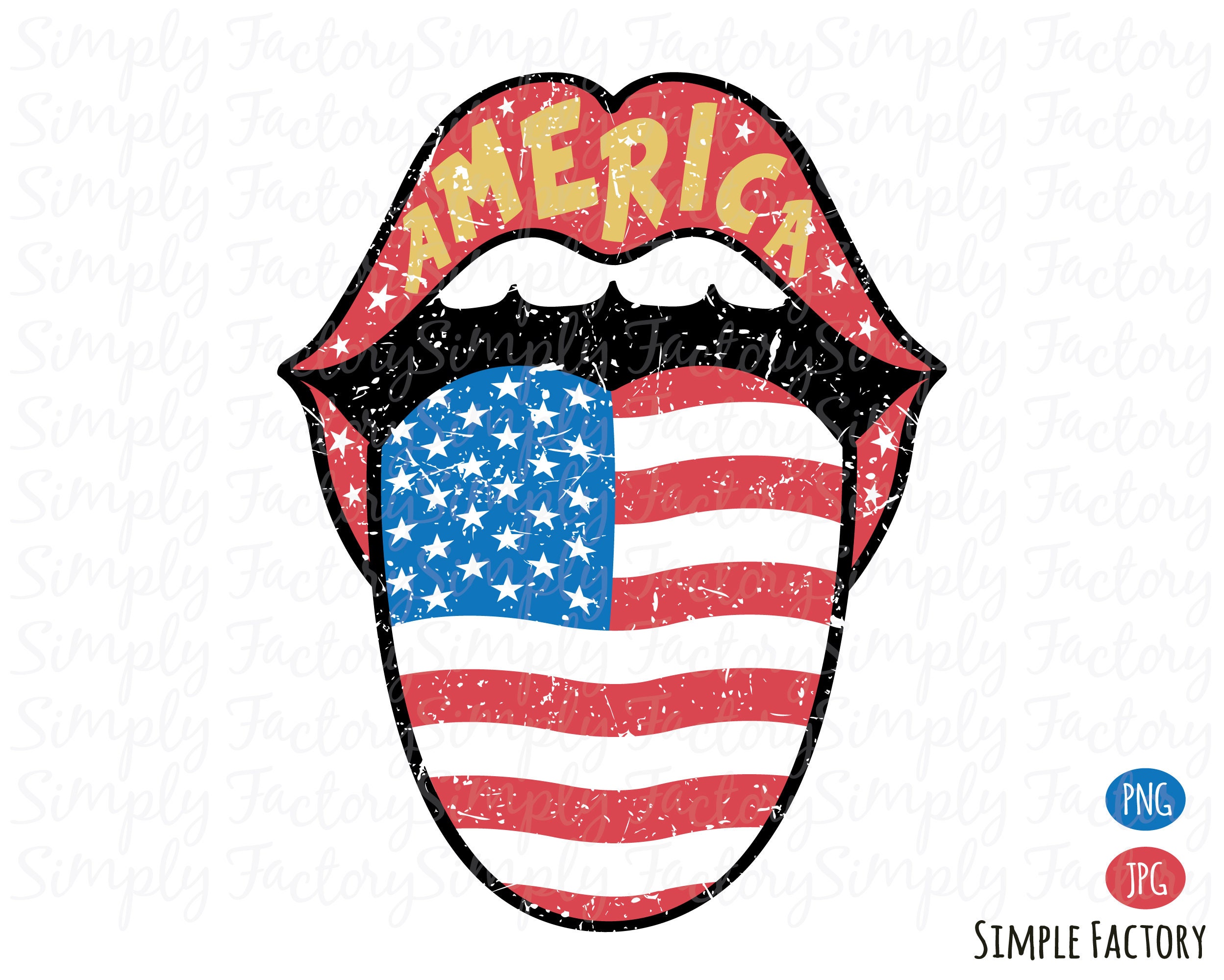 American Flag Lips Tumblr