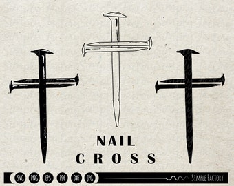 Nail Cross Svg - Etsy
