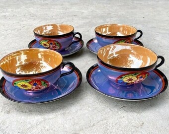 Peach Lusterware Tea - Etsy