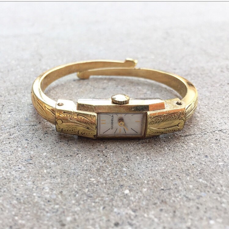 1950s Gold Gubelin Watch Bangle / 20 Microns Thick / Gold - Etsy